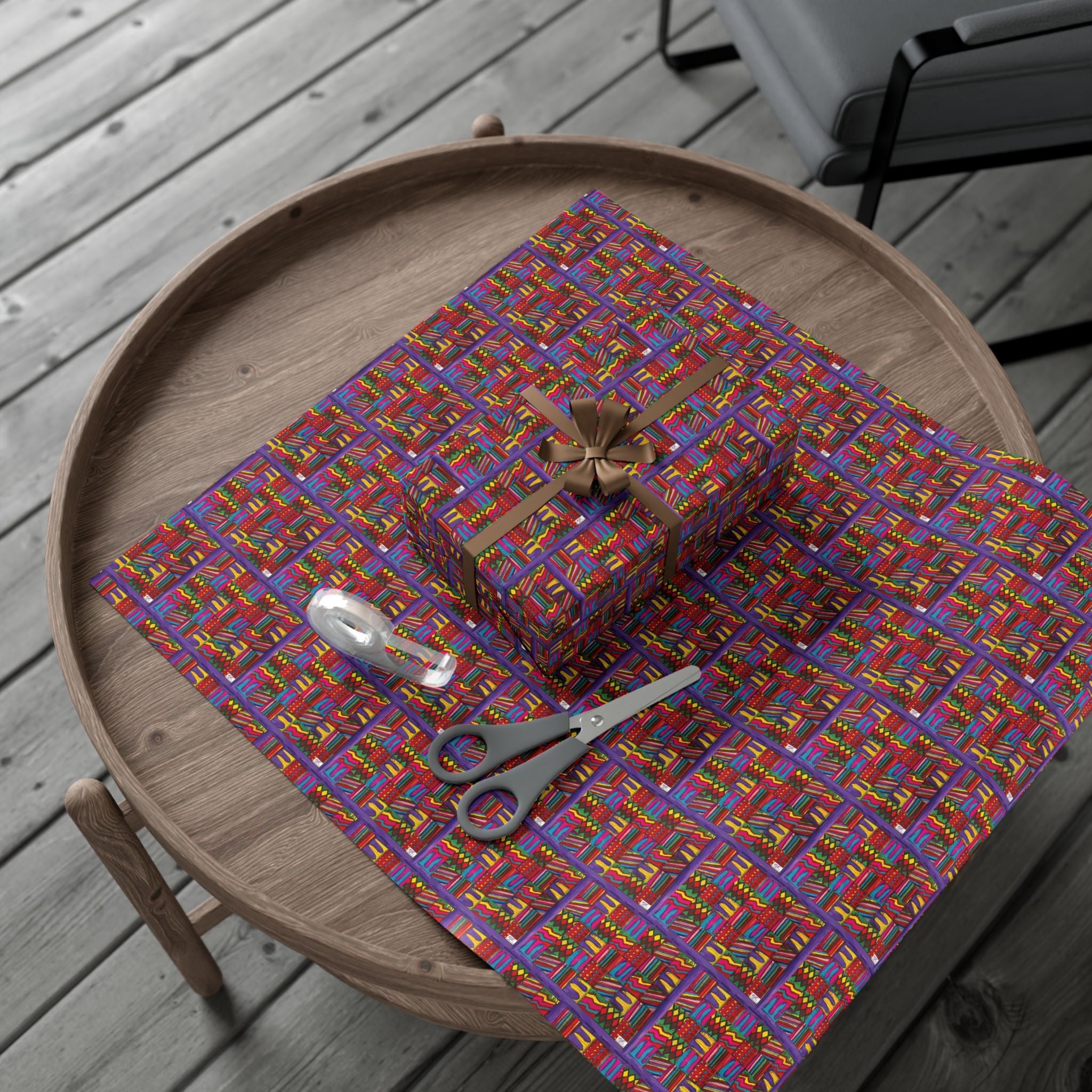 Gift Wrap Papers - "Psychedelic Calendar Vibrant(tm)" - Small Square ...
